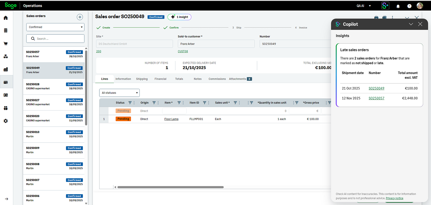 Sage Announces New AI-powered Capabilities in Sage Operations