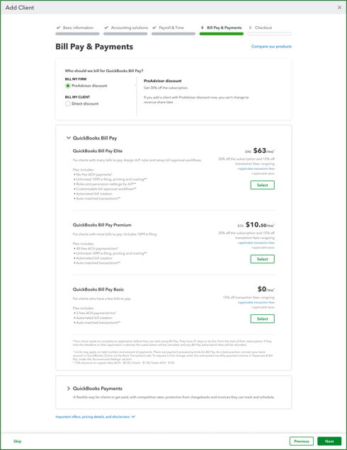 Enhanced QuickBooks Bill Pay Experience for Processing Limit Increase