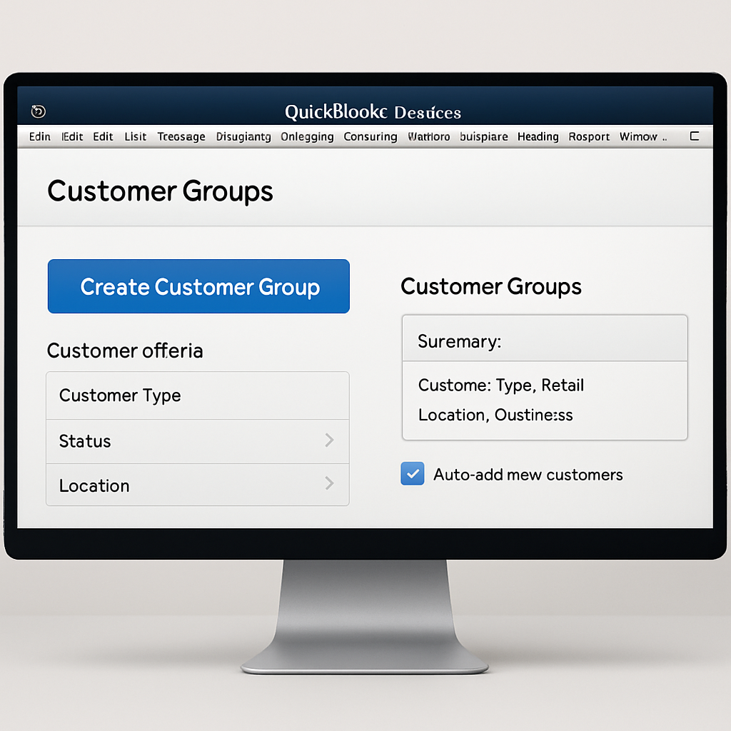QuickBooks 2021 Desktop - Create Customer Groups